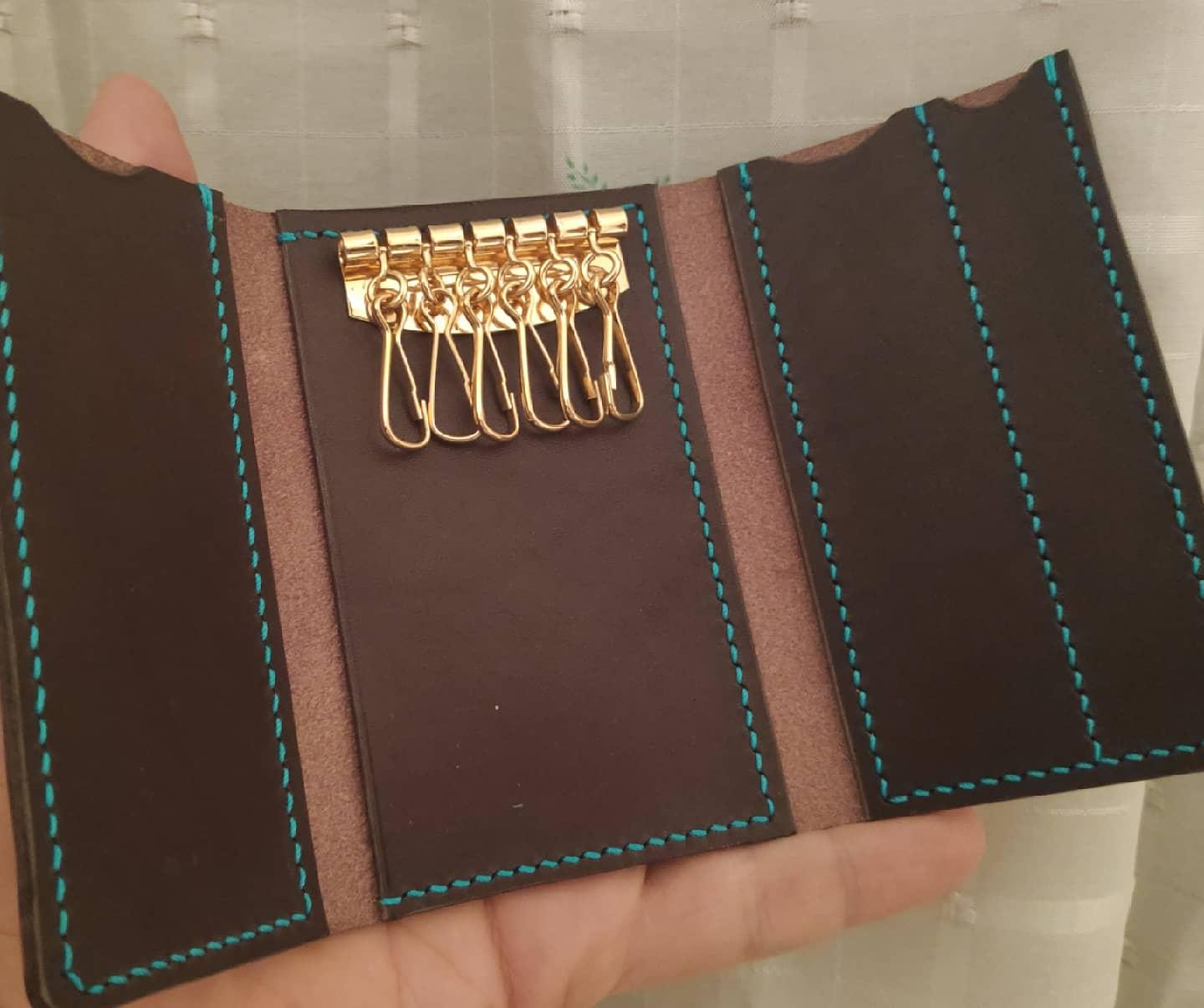 Leather EDC keychain 2.0 pattern – Spaghetti Wires